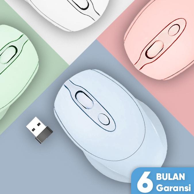 Jual Serbuuu MOFii Mouse Wireless Mute Button Macaron Colors FG3 ...