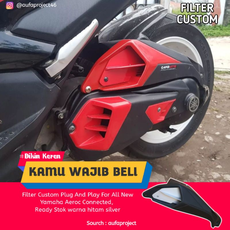 Jual Filter Custom V2 For Yamaha Aerox V1 & V2 Connected | Shopee Indonesia
