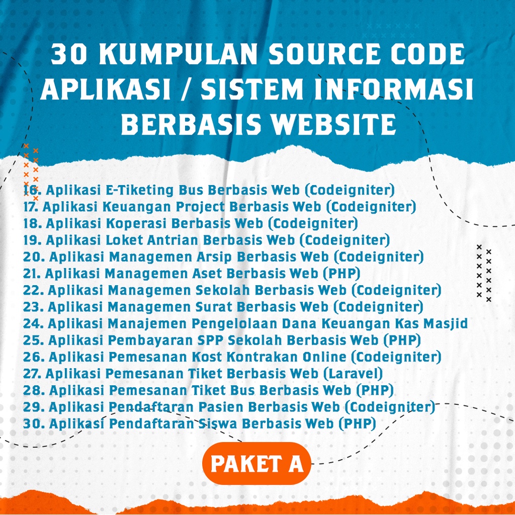Jual [PAKET A] - Kumpulan Referensi Source Code Program Aplikasi Sistem Informasi Berbasis ...