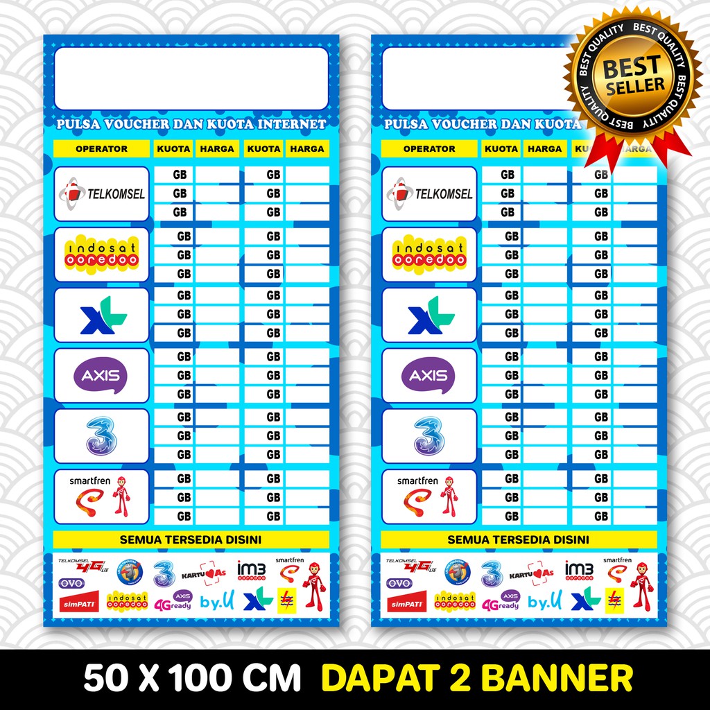 Jual SPANDUK BACKDROP BANNER KONTER DAFTAR HARGA KUOTA BELI 1 DAPAT 2 ...