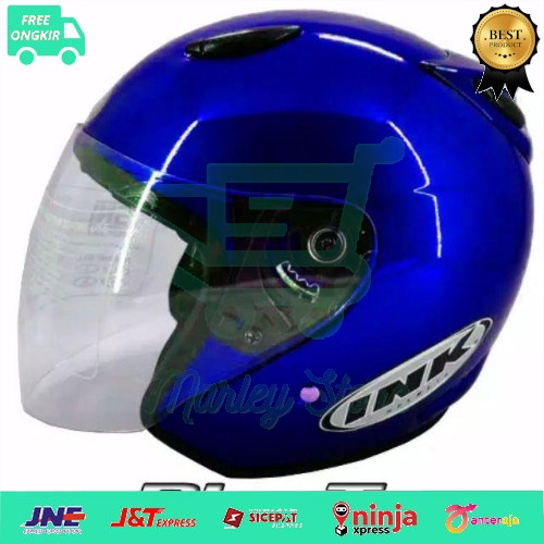 Jual helm centro sni free stiker ink biru tua glossy packing box ...