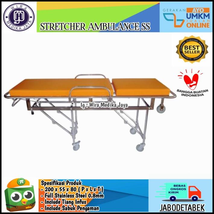 Jual Stretcher Ambulance Ss | Brangkar Dorong Ambulance Stainless Steel ...