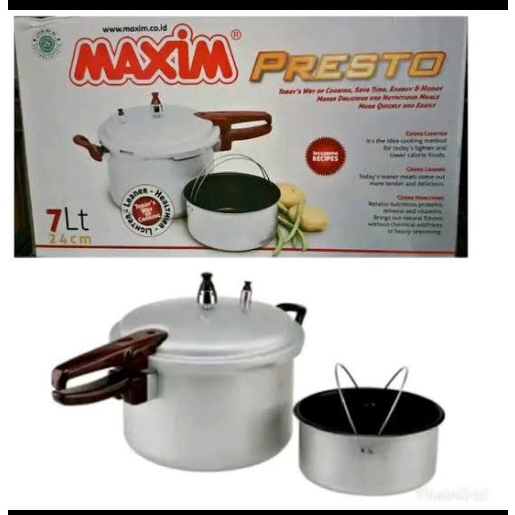 Jual Panci Presto Maxim 7 Liter - Panci Pressure Cooker Presto Maxim | Shopee Indonesia