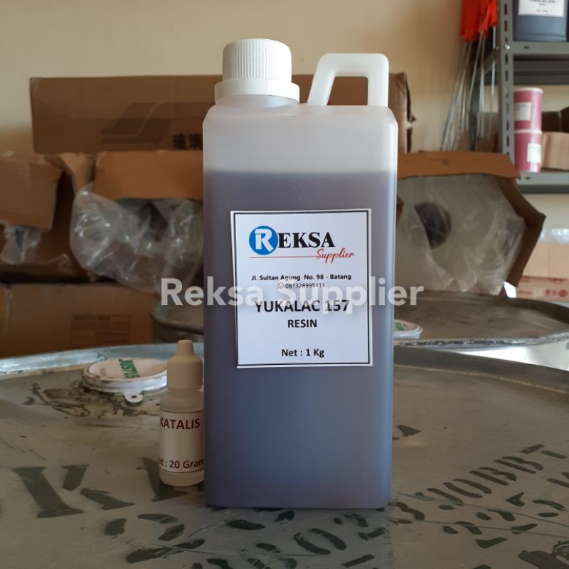 Jual Resin Yukalac 157 @ 1 Kg & Katalis 20 Gram / Penambal Kayu Keropos | Shopee Indonesia