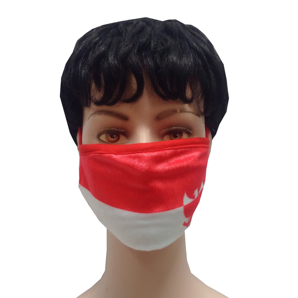 Jual Masker Kain 3 Lapis ply - Katun - Lambang Garuda - Masker Merah ...