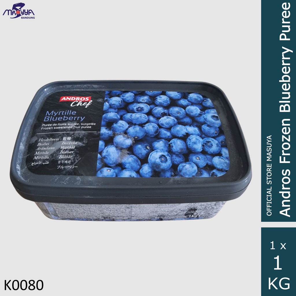 Jual Andros Frozen Blueberry Puree 1 KG | Shopee Indonesia