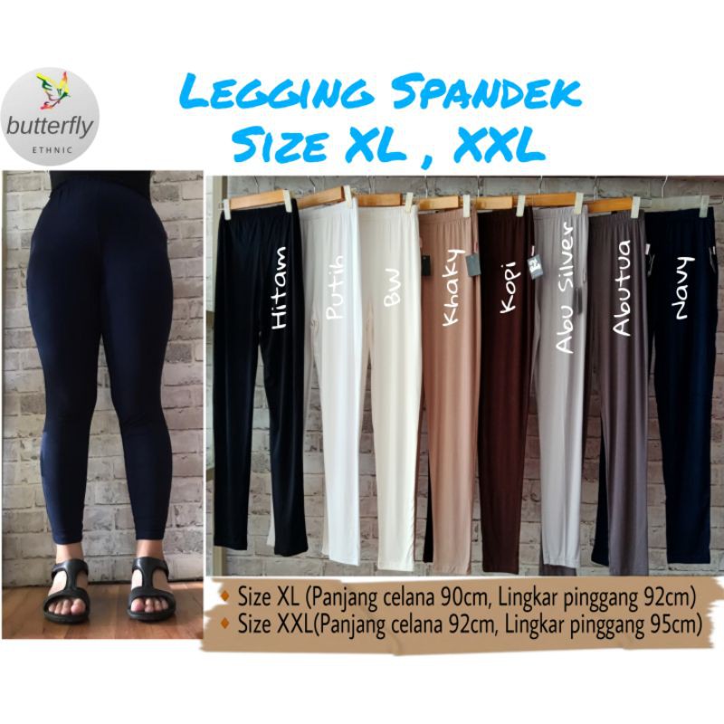 Jual Celana Legging Panjang Wanita Kaos Polos Jumbo/ Bahan Spandek ...