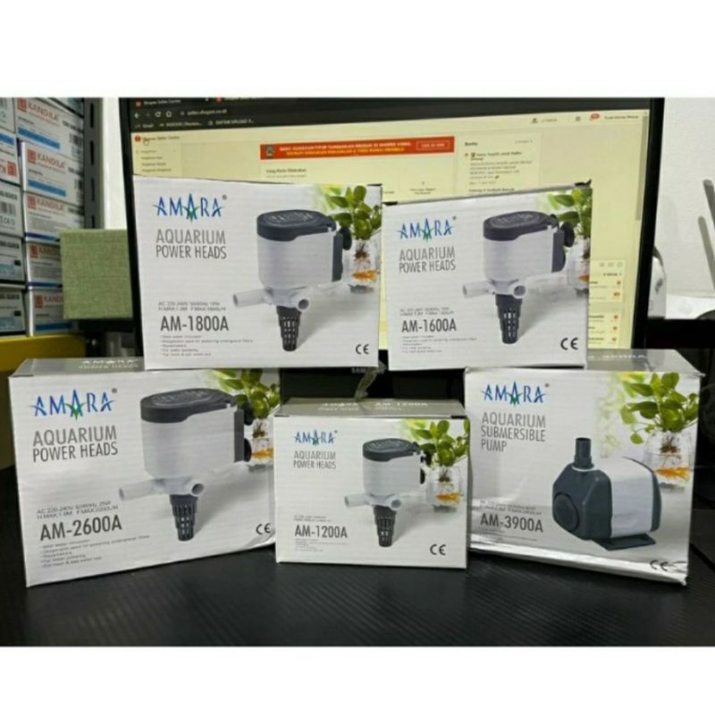 Jual Amara series AM 1200 1600 1800 2600 3900A power head pompa aquarium | Shopee Indonesia