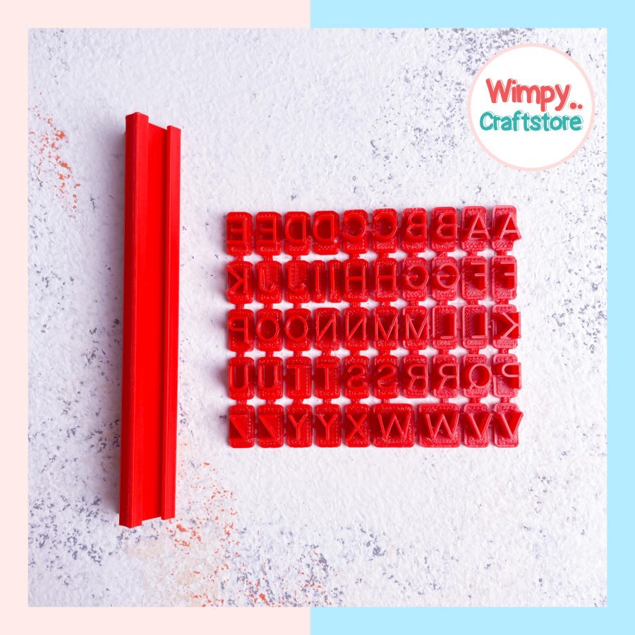 Jual Cetakan Huruf Alphabet Cookies Fondant Clay Stamp Brigitte Keks ...