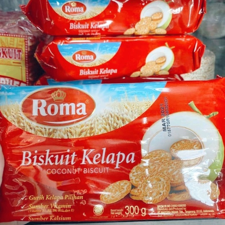 Jual Roma Kelapa 300 gram Per Pak isi 7 Pcs | Shopee Indonesia