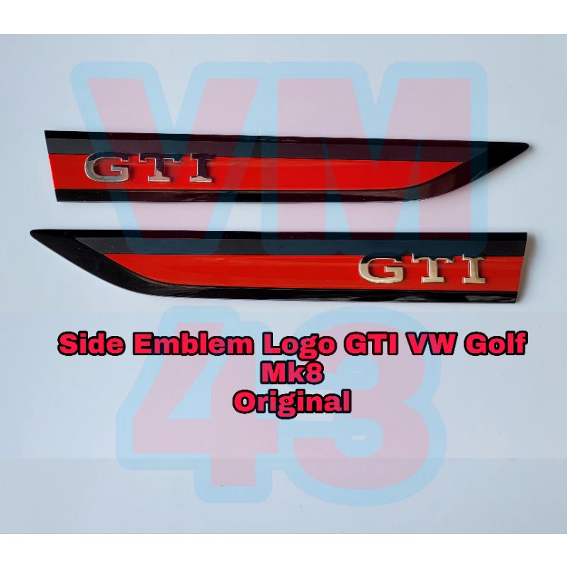 Jual Side Emblem Logo Samping Fender GTI VW Golf Mk6 Mk8 Mk8 6 7 8 ...