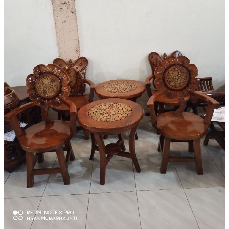 Jual Kursi Teras Bunga Trembesi Koin | Shopee Indonesia