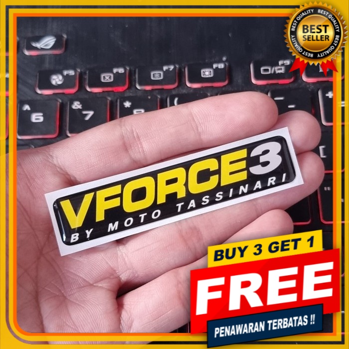 Jual STIKER TIMBUL MOTOR KACA MOBIL HELM KOPER EMBLEM 3D LOGO VFORCE3 ...