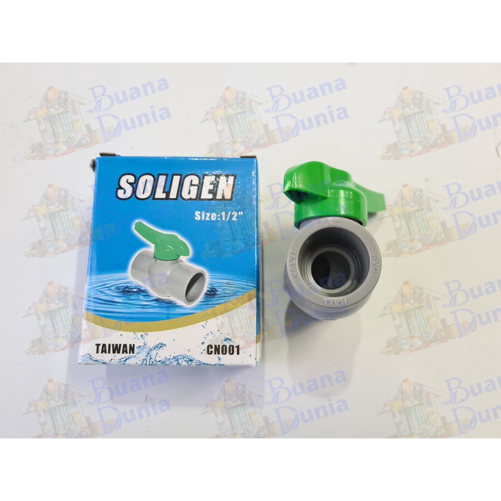 Jual Ball Valve Soligen 1/2 Inch CN001 | Stop Kran Air | Stop Keran Air ...