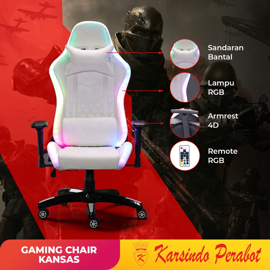 Jual Gaming Chair/Kursi Gaming Kansas | Shopee Indonesia