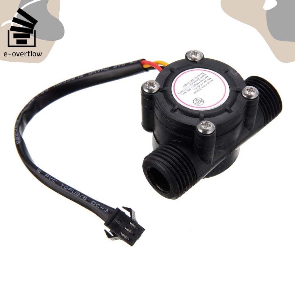 Jual YF-S201 Water Flow Hall Sensor Aliran Air Flowmeter 1-30L per ...