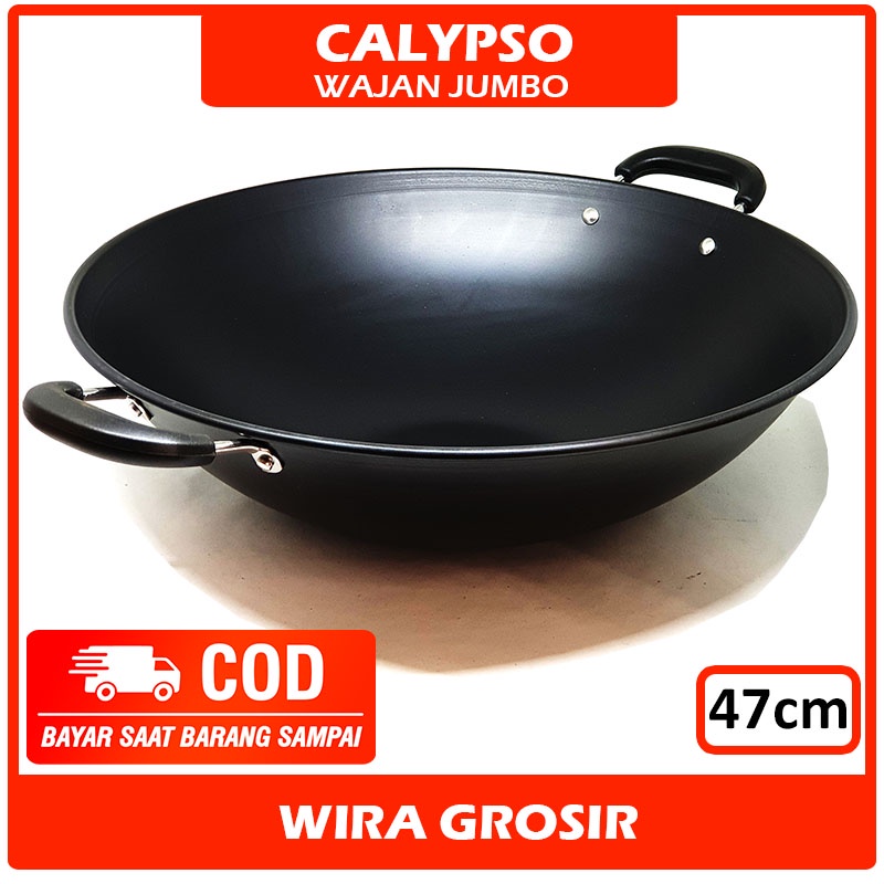 Jual Calypso Wajan Jumbo 47cm | Kuali Besar Anti Lengket | Penggorengan ...
