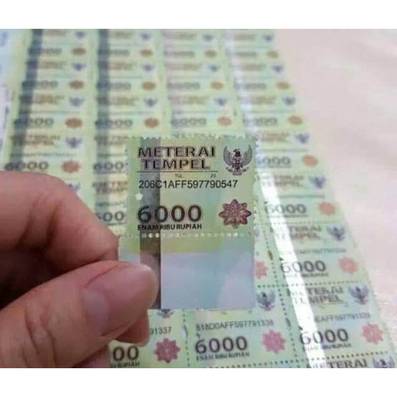 Jual Materai 6000 Tahun 2014 2015 2016 2017 2018 2019 2020 2021 ...
