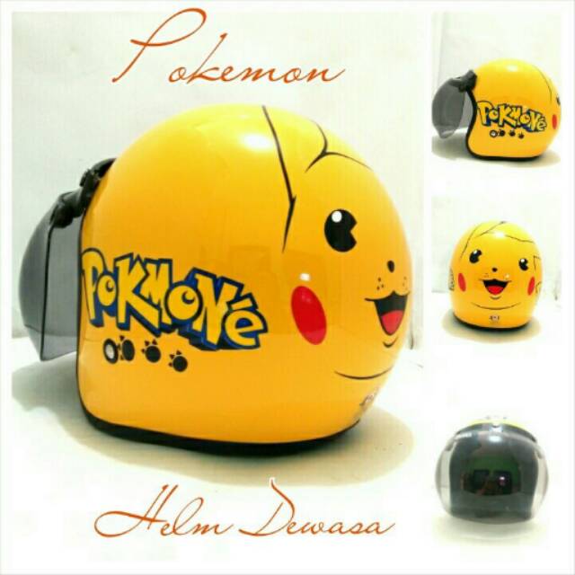 Jual Helm Bogo Retro SNI Pokemon Kuning | Shopee Indonesia