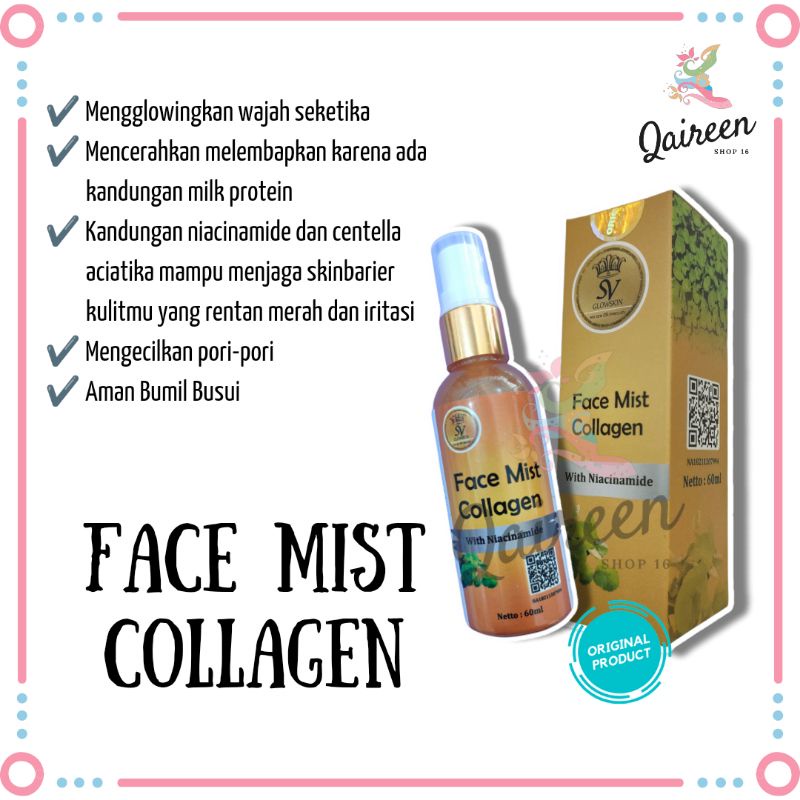 Jual Face Mist Collagen SV GlowSkin 60ml | Shopee Indonesia