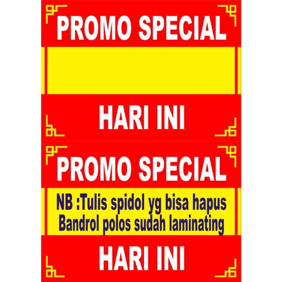 Jual BANDROL POLOS TULISAN BISA DIHAPUS KARENA SUDAH LAMINATING DAN ...