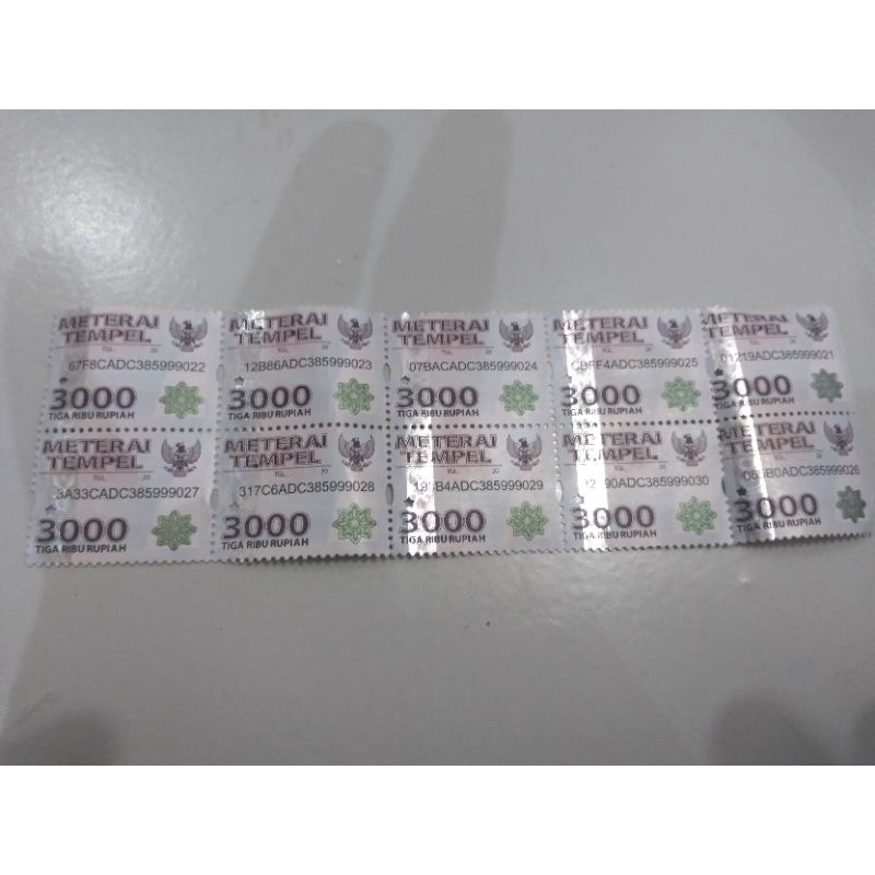 Jual Materai 3000 asli kantor pos | Shopee Indonesia