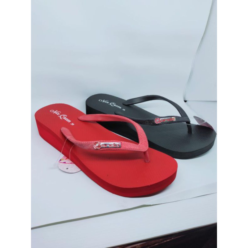 Jual Sandal Japit Ando Nice Queen Merah & Hitam | Shopee Indonesia