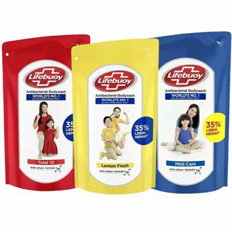 Jual Lifebuoy Body Wash Mild Care Refill / Sabun Cair Lifeboy Biru ...