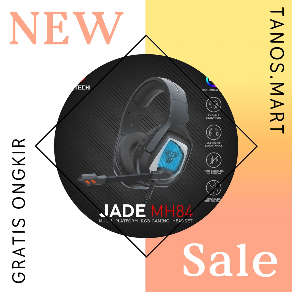 Jual HEADSET GAMING Fantech JADE MH84 RGB Gaming Headset Multi Platform ...