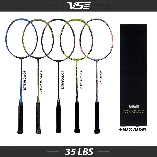 Jual Raket Badminton VSE ORIGINAL 35 Lbs - Sonic - Super Speed | Shopee ...