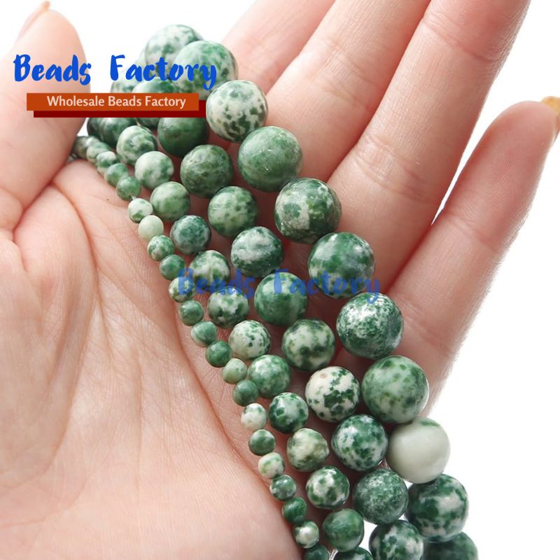 Jual Manik Batu Green dark JADE Giok Kuarsa Hijau Alami 6mm 8mm 10mm ...