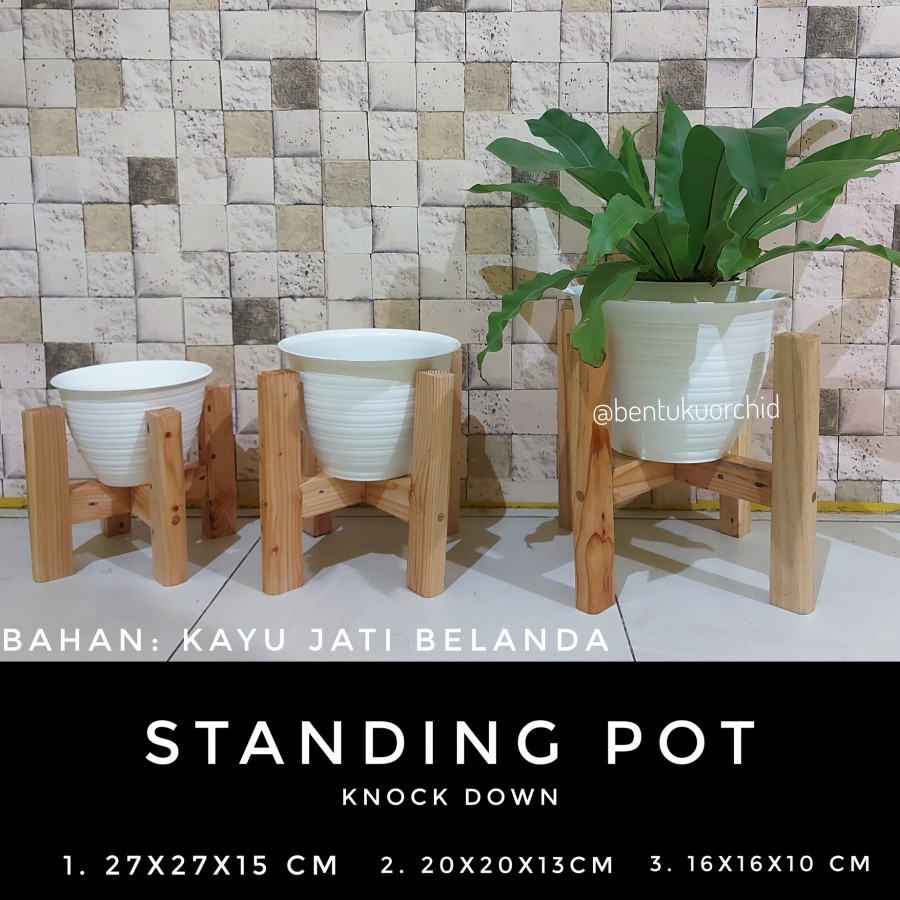 Jual Standing Pot 1 set 3 ukuran/Dudukan Pot Knock Down | Shopee Indonesia