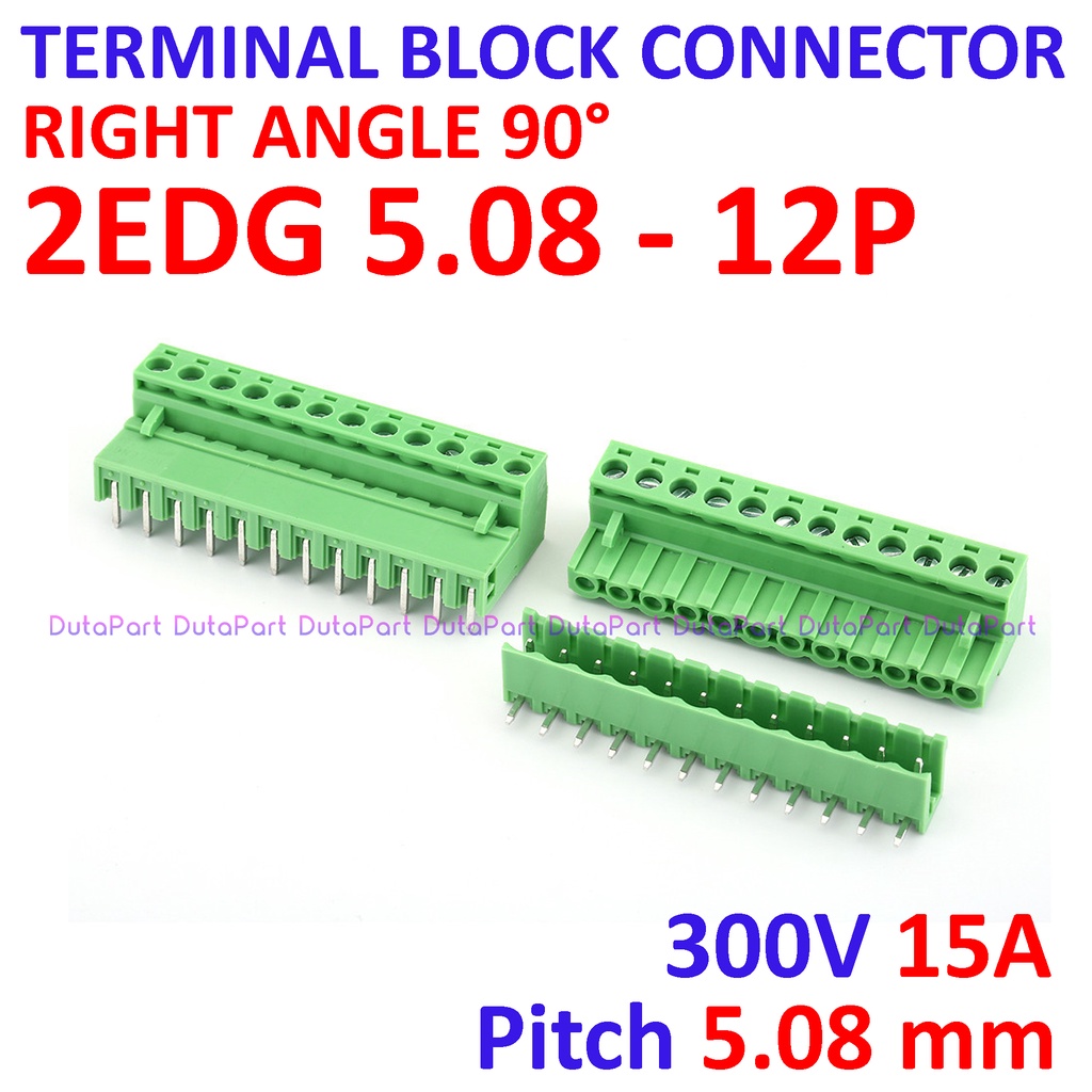 Jual 2EDG 5.08 12P 12 Pin Right Angle Siku Terminal Block Connector 5.08mm | Shopee Indonesia