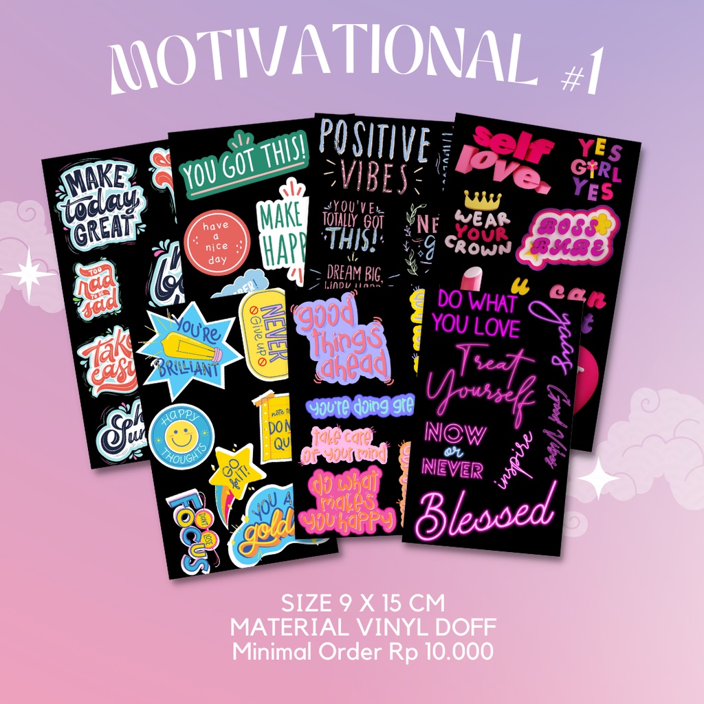 Jual STICKER PACK MOTIVATION WORD | Shopee Indonesia