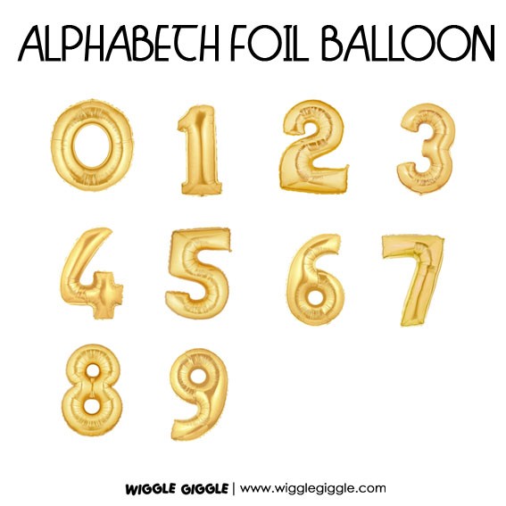 Jual Balon Angka Gold 40cm | Shopee Indonesia