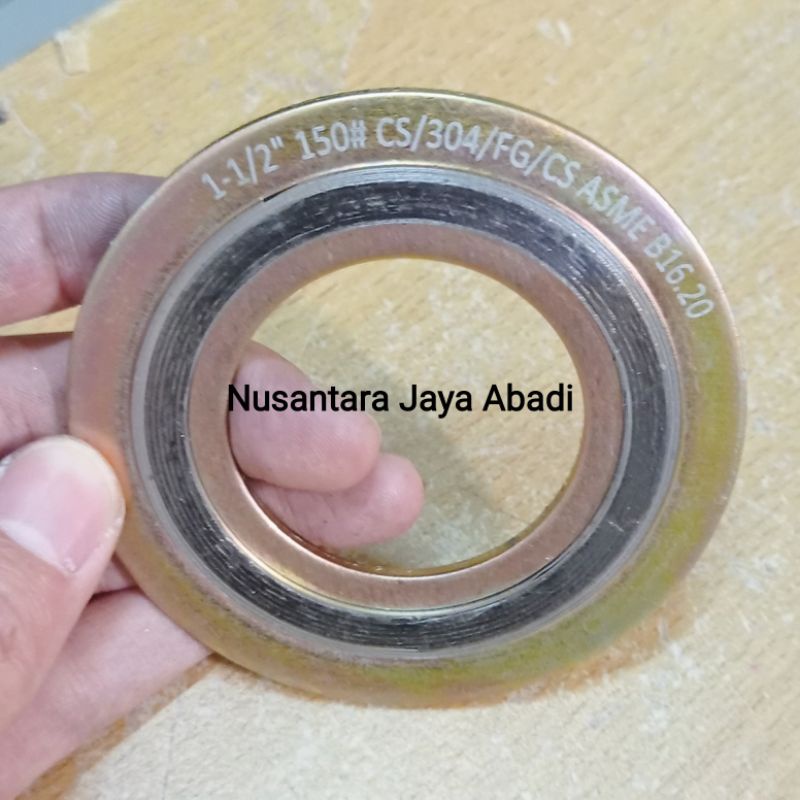 Jual SWG Spiral Wound Gasket Ansi 150 Lb 1 1/2 " inchi DN 40 Carbon ...