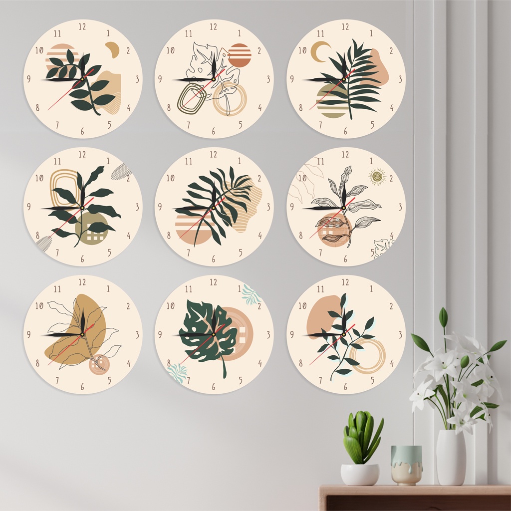 Jual JAM DINDING KAYU KLASIK MINIMALIS DEKORASI RUANG TAMU AESTETIC ...