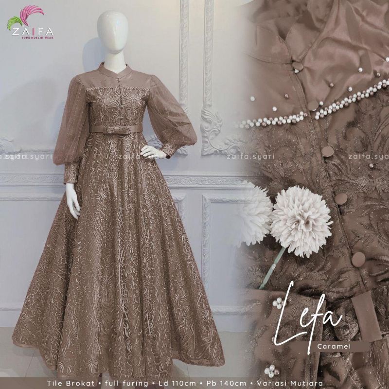 Jual DIANA LEFA NURMA DRESS BROCADE DRESS PESTA (MOTIF BUNGA PADA TILE ...