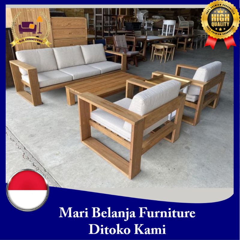 Jual Kursi Sofa Teras Tamu Sofa Outdoor Sofa Keluarga Kayu Jati ...