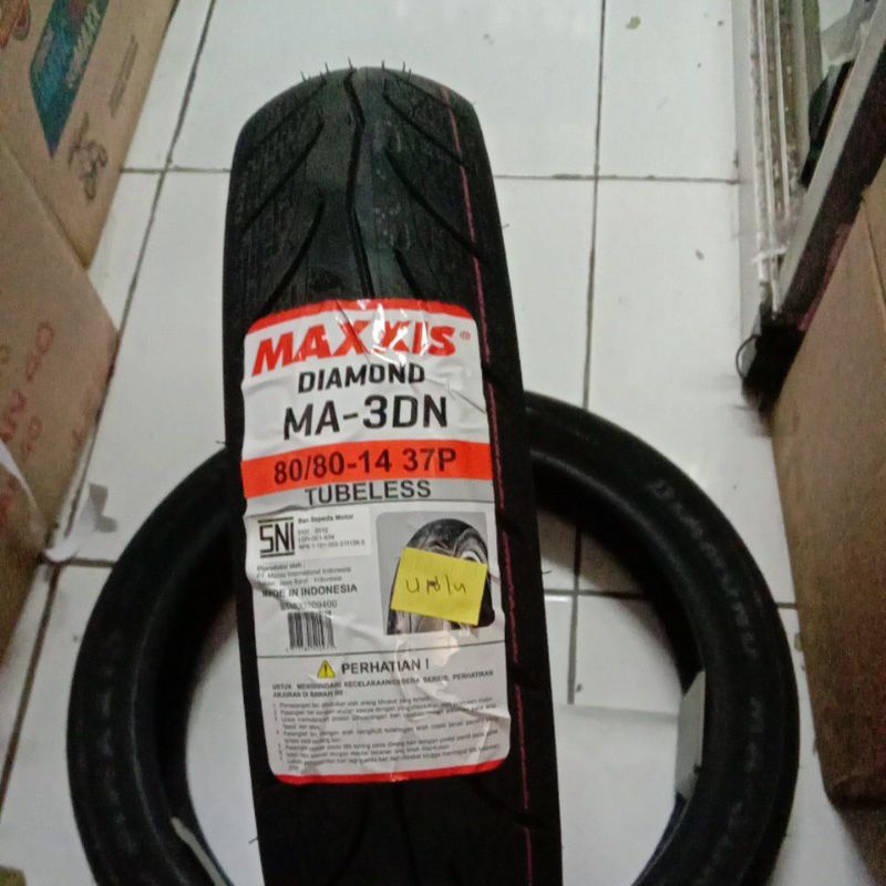 Jual Ban Tubles MAXXIS 80/80-14 DIAMOND MA-3DN TUBELES 100% Original Ban Luar Motor Scooter ...