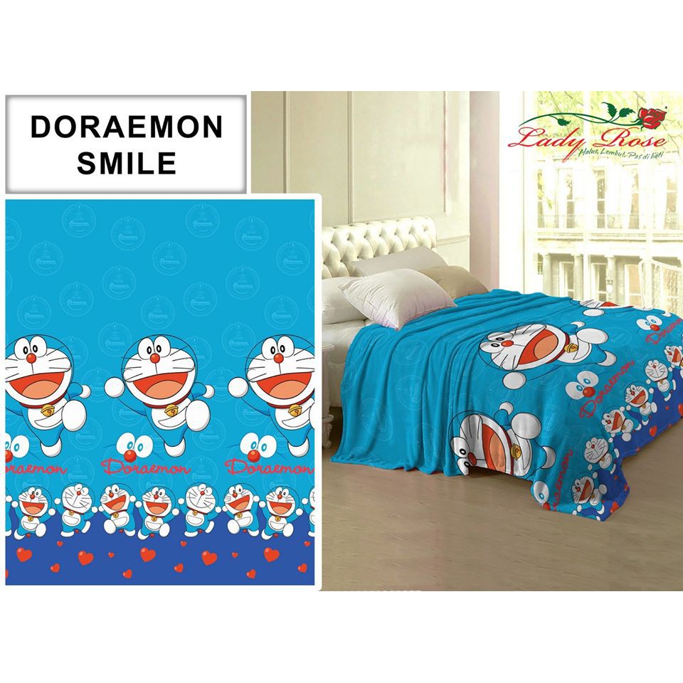 Jual ORIGINAL SELIMUT BONITA 3D - PAULINA Uk 160X200 - MOTIF DORAEMON ...