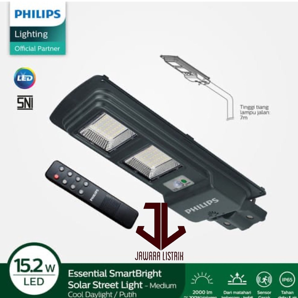 Jual Philips Essential SmartBright Solar Street Light Large 15.2 WATT 15,2W | Shopee Indonesia