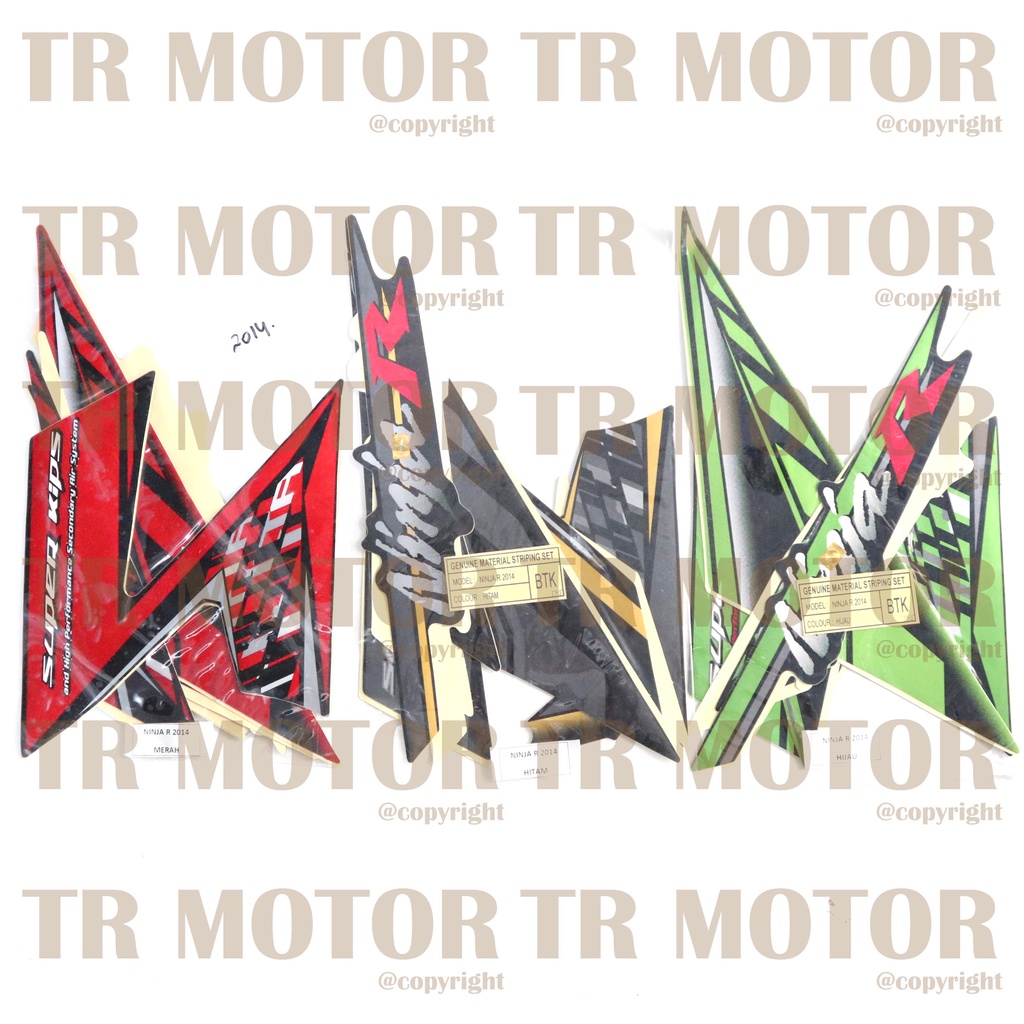 Jual Stiker Motor Ninja R 2014 Sticker Striping Lis Full Set Motor ...