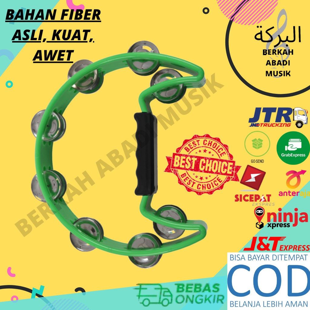 Jual TAMBORIN FIBER TAMBORIN SABIT TAMBOURINE SABIT TAMBORIN HADROH ...