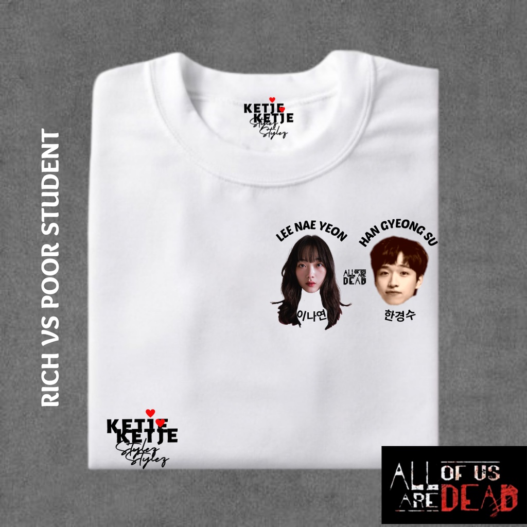 Jual Kaos Cast Couple of All of Us are Dead Zombie - Oppa Unnie Series ...