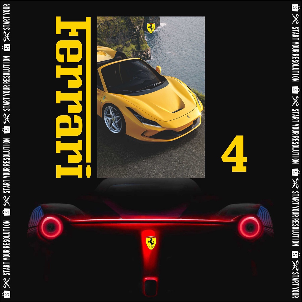 Jual Poster Mobil Ferrari Automotive Car - Poster Otomotif Ferrari ...