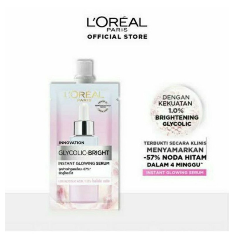 Jual LOREAL PARIS GLYCOLIC-BRIGHT INSTANT GLOWING SERUM/CREAM DAY/NIGHT ...