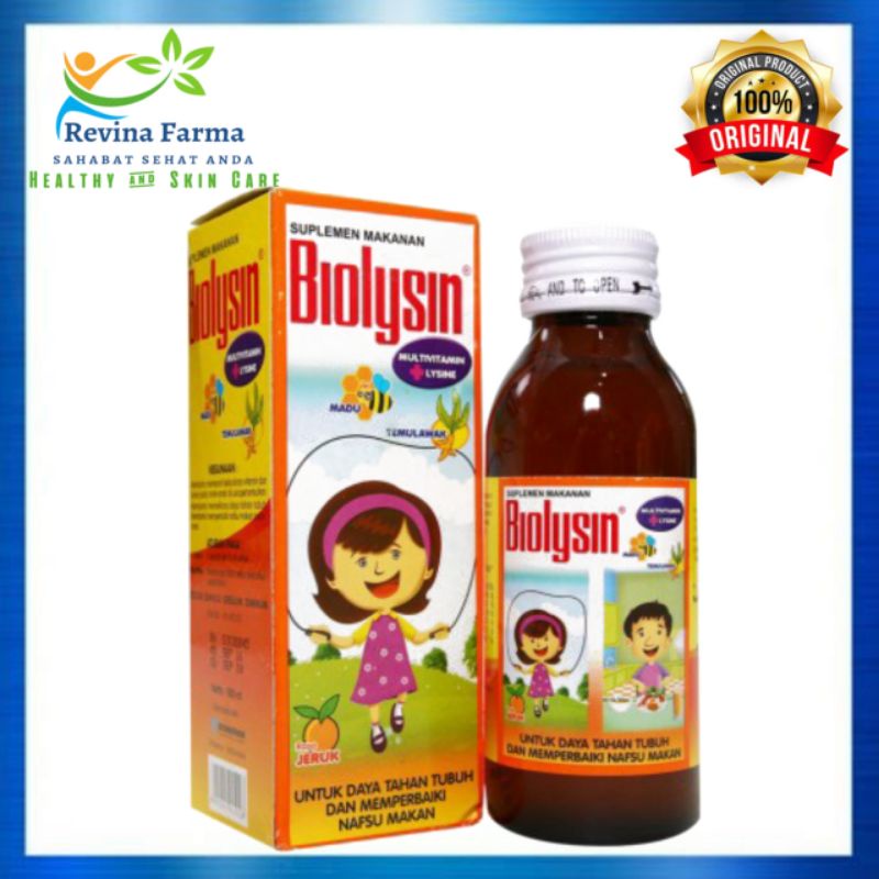 Jual Biolysin Multivitamin+Lysine 100ml & 60ml Vitamin Anak, Suplemen ...