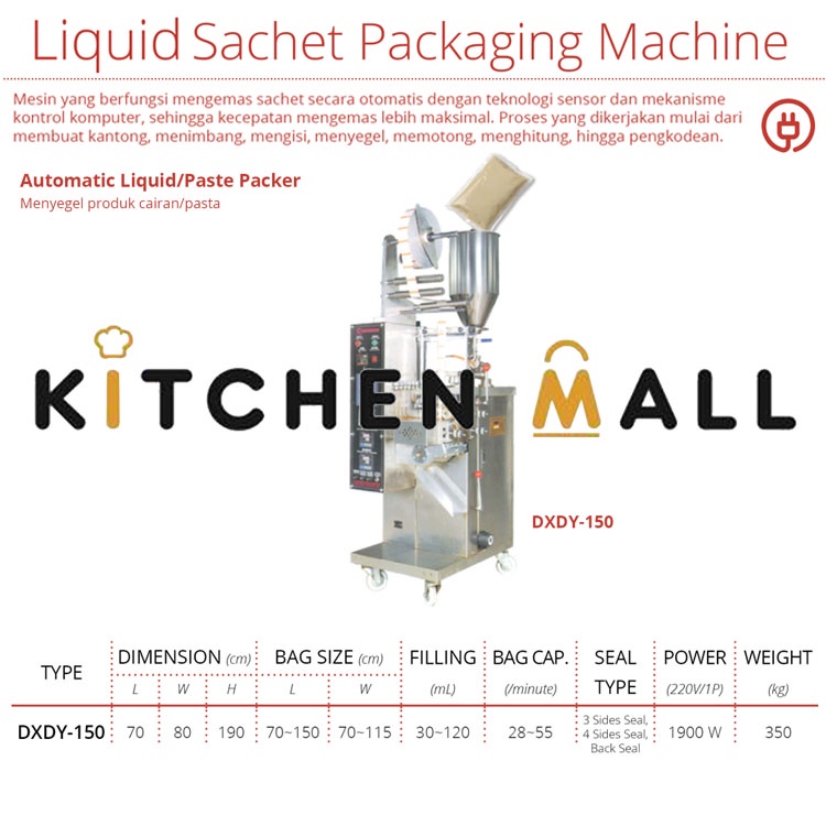 Jual GETRA DXDY-150 LIQUID SACHET PACKAGING MACHINE - MESIN PENGEMAS ...