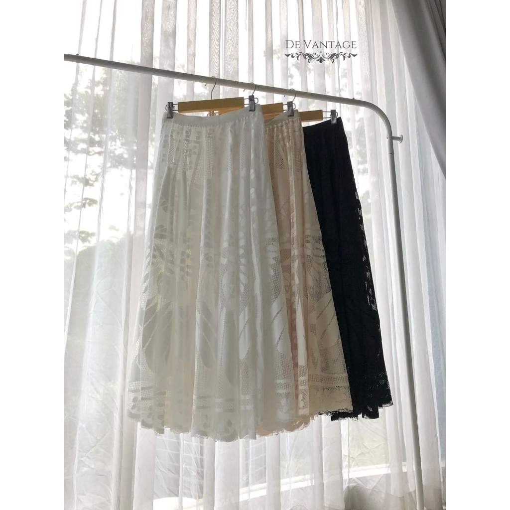 Jual Rok Tutu Brukat / Rok Renda Panjang / Brocade Lace Skirt | Shopee ...